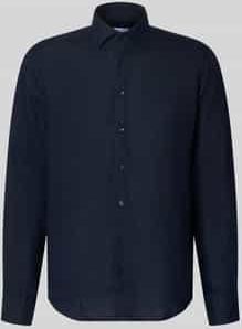 Seidensticker Regular Fit Business-Hemd aus Leinen mit Kentkragen