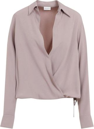 Dries Van Noten Femme, Blouses et Chemises, Violet, Taille: 38 FR Blouse Asym&eacute;trique Drap&eacute;e