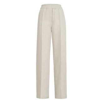 Brunello Cucinelli Wide Hosen - - Trousers - Damen - Beige - S