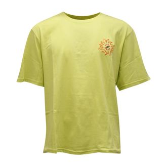 GCDS Logo-Print Detail T-Shirt - - Tops - Herren - Gr&uuml;n - XS