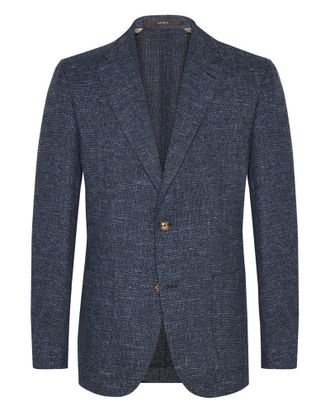 Windsor Ungef&uuml;ttertes Baumwollsakko mit Leinen und Stretch, Shaped Fit in