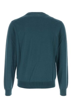 Prada Virgin Wool Crew Neck Sweater - Green