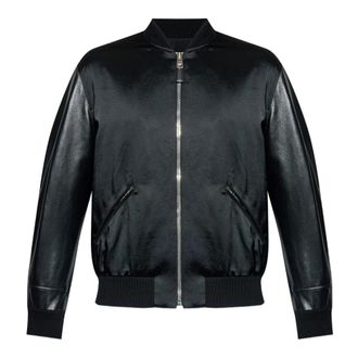 Givenchy Schwarze Mix-Material Jacke - - Jackets - Herren - Schwarzk - L