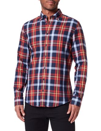 Seidensticker Herren Slim Fit Langarm Hemd, Gelb, 44 EU