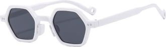 Generic Lunettes De Soleil D&eacute;coratives For Hommes Et Femmes, Monture Fine, Id&eacute;ales For Les Vacances Le Shopping(White)