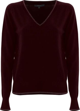 Kocca Femme, Pulls, Rouge, Taille: 42 FR Pull Ajust&eacute; Professionnel &agrave; Bordures