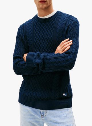 Tommy Hilfiger Pull en maille torsad&eacute;e