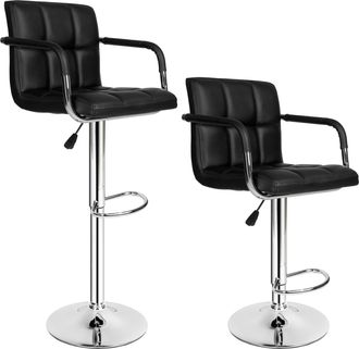 TecTake 800178 Barhocker, Tresenhocker, stufenlos h&ouml;henverstellbar - Diverse Modelle - (2X Harald | Nr. 401572)