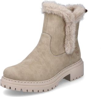 Rieker Damen Plateaustiefeletten 72682, Frauen Stiefeletten,Stiefel,Bootee,Booties,halbstiefel,Kurzstiefel,uebergangsschuhe,beige (60),41 EU / 7.5 UK