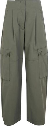 Max Mara Femme, Pantalons, Vert, Taille: 36 FR Wide Pantalons