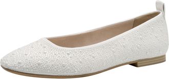 Tamaris Ballerina Damen Vegan Elegant wei&szlig;,EU 38