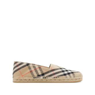 Burberry Femme, Chaussures, Beige, Taille: 36 EU Check Mews Espadrilles