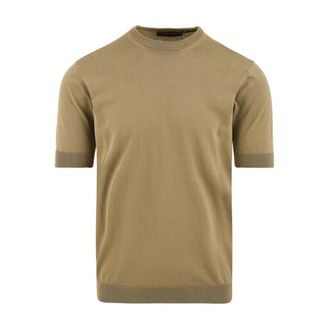 FILIPPO DE LAURENTIIS Baumwoll-T-Shirt mit Rundhalsausschnitt - - Knitwear - Herren - Braun - XL