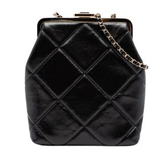 Chanel Pre-owned Sac bandouli&egrave;re matelass&eacute; en cuir dagneau &agrave; fermoir - Femme - Pre-owned - Noir - Taille: ONE Size
