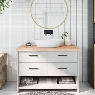 vidaXL Maison Exclusive Waschtischplatte 120x60x(2-6) cm Massivholz