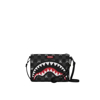 Sprayground Peeking Character Check Crossover Clutch - - Bags - Herren - Schwarzk - ONE SIZE