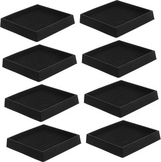 Angoily 8 Stück Teiliges Quadratische rutschfeste Gummi Möbelrollenbecher Möbelbein Untersetzer Bodenschutz für Couch Bett Stuhl Sofas mit Geräuschdämpfender 