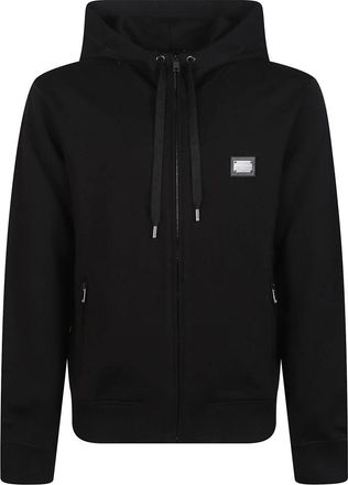 Dolce & Gabbana Homme, Sweatshirts et sweats &agrave; capuche, Noir, Taille: M Logo SweaT-shirt