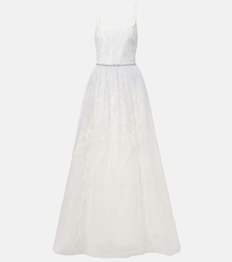 Elie Saab Bestickte Robe aus Tüll