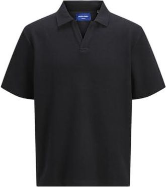Jack & Jones Jorislington Texture Polo SS, Noir, M