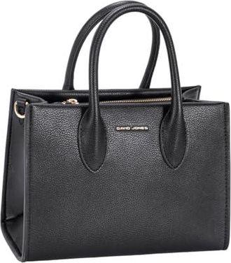 David Jones Paris - Sac &agrave; main Femme Ville - Sac port&eacute; main Similicuir PU - Taille Moyenne - Style Classique Chic El&eacute;gant Soir&eacute;e Ev&egrave;nements Sorties Weekends (Blac