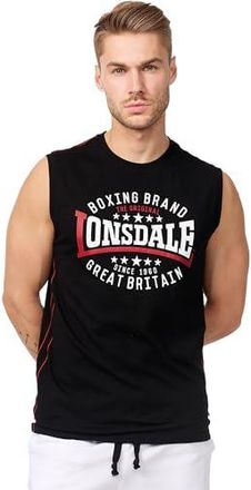 Lonsdale Men Tank Top St.Agnes, Taille:4XL, Couleur:Black