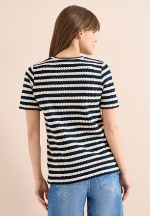 Cecil Rundhalsshirt Rundhalsausschnitt