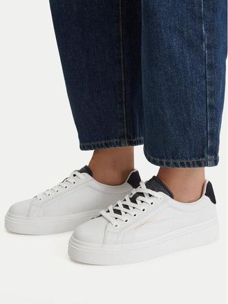 Tommy Hilfiger Sneakers Th Feminine Platform Monogram FW0FW09594 Wei&szlig;