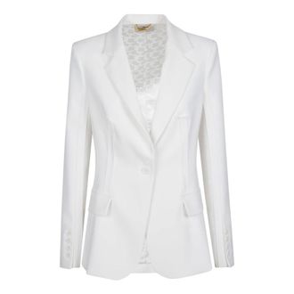 Elisabetta Franchi Femme, Vestes, Blanc, Taille: 40 FR Veste Essentielle