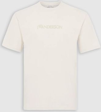 J.W.Anderson Tee-shirt Logo Broderie 3D Beige