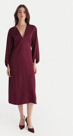 Vicolo Coctailkleid TF0250 Dunkelrot Regular Fit