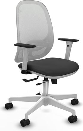 Piqueras y Crespo B&uuml;rostuhl aus zylindrischem Netzgewebe mit 1D-Armen, h&ouml;henverstellbare Lendenwirbelst&uuml;tze, ausgestattet mit Syncro/Translack und Schneideschaum, mit R