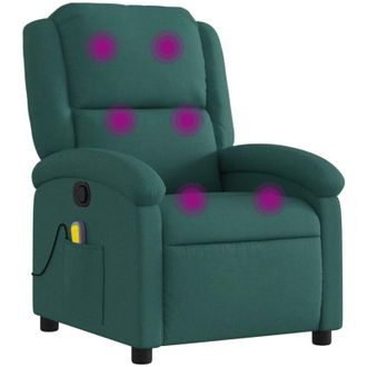 vidaXL Massagesessel Dunkelgr&uuml;n Stoff - Vidaxl