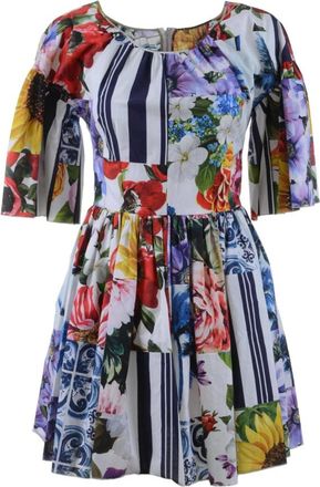 Dolce & Gabbana Femme, Robes, Multicolore, Taille: 36 FR Robe Courte Patchwork pour Femmes