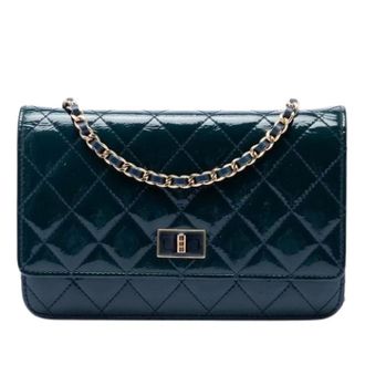 Chanel Portefeuille sur cha&icirc;ne Pre-owned - Femme - Pre-owned - Bleu - Taille: ONE Size