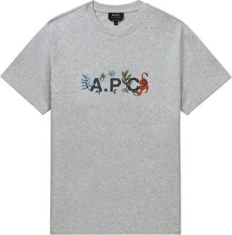 A.P.C. t-shirt &agrave; logo imprim&eacute; - Gris