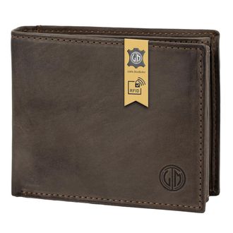 Lindenmann Geldb&ouml;rse Herren/Portemonnaie Herren Leder Geldbeutel braun