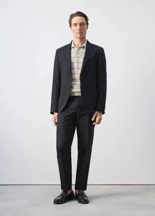 Mango Veste de costume Amalfi slim fit bleu marine - Homme - 46 - MANGO MAN