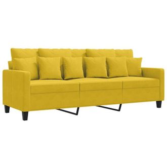 vidaXL 3-Sitzer-Sofa Gelb 180 cm Samt Vidaxl