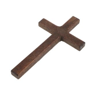 SOLUSTRE Kleiner Holzkreuz Handgebet Kreuz aus Palmenholz Klein Braun f&uuml;r Puppenhaus Bastelarbeiten Religi&ouml;se Dekoration Wandkreuz