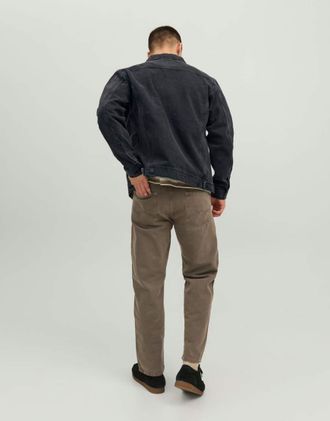 Jack & Jones veste courte en jean noire &agrave; col chemise