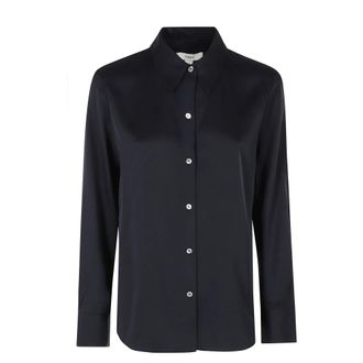 Vince Slim Fit Klassisches Hemd - - Blouses & Shirts - Damen - Blau - M