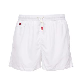 Kiton Kurze Polyester-Strandboxershorts - - Swimwear - Herren - Wei&szlig; - 2XL