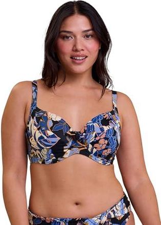 Sans Complexe Femme Fidji Haut De Bikini, Imprimé Exotique Noir, 105E EU