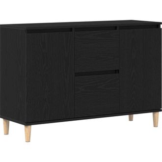 vidaXL Sideboard Schwarz Eiche 101x35x60 cm Ingenie Holz - Vidaxl