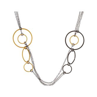 Dansk Copenhagen Tempeste Lange 2-Tonige Doppelketten-Multi-Halskette - - Accessories - Damen - Schwarzk - ONE SIZE