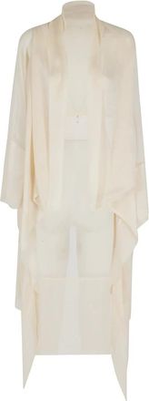 Alberta Ferretti Femme, Robes, Beige, Taille: 40 FR Spolverino Trasparente Lungo