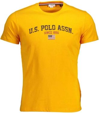 U.S.Polo Association U.s. Polo Assn., Homme, Tops, Orange, Taille: 2XL T-shirt en coton orange pour homme