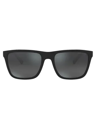 A|X Armani Exchange lunettes de soleil &agrave; logo grav&eacute; - Noir