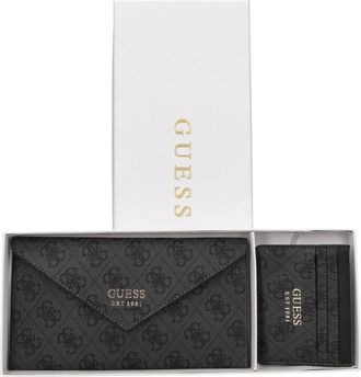 Guess Geschenkset Geldb&ouml;rse und Kartenetui - - Accessories - Damen - Schwarzk - ONE SIZE